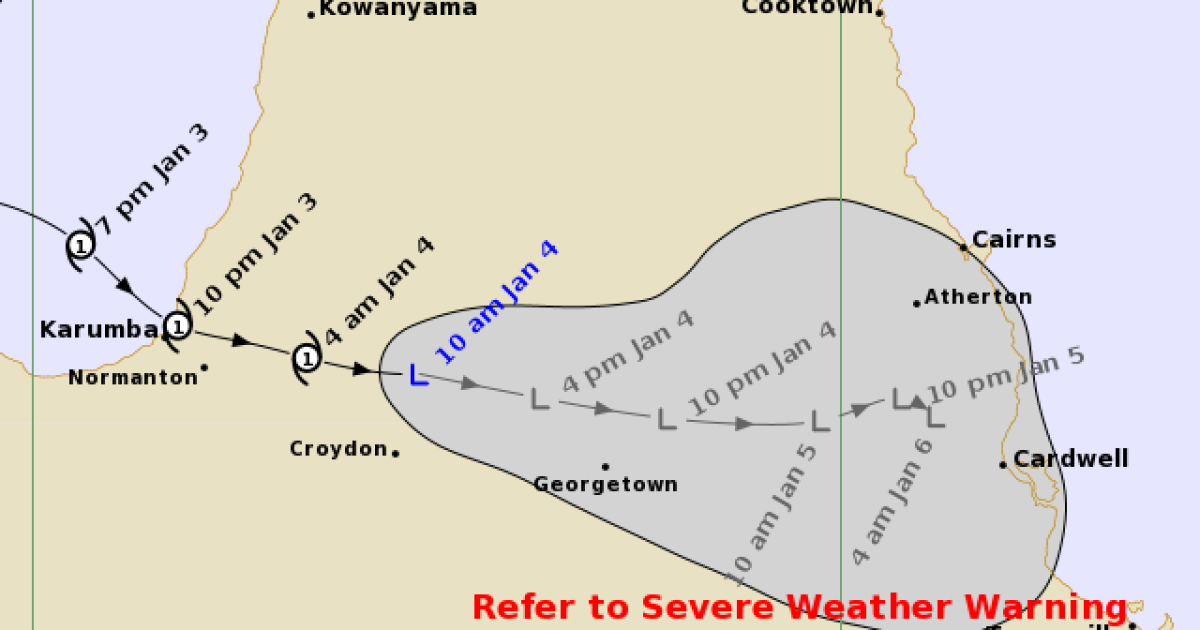 UPDATED: Tropical cyclone Imogen weakens to a tropical low. | Cairns ...